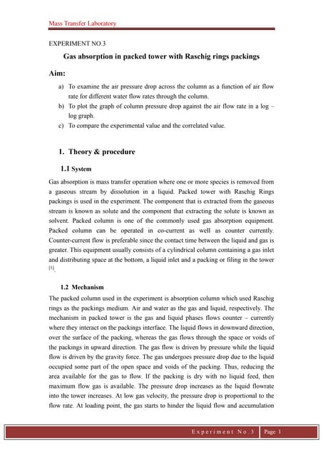 Full report gas absorption | DOC