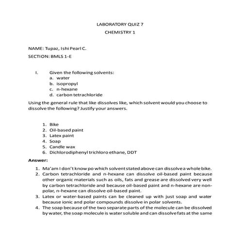 Laboratory quiz 7 ( tupaz, ishi pearl c.) | PDF