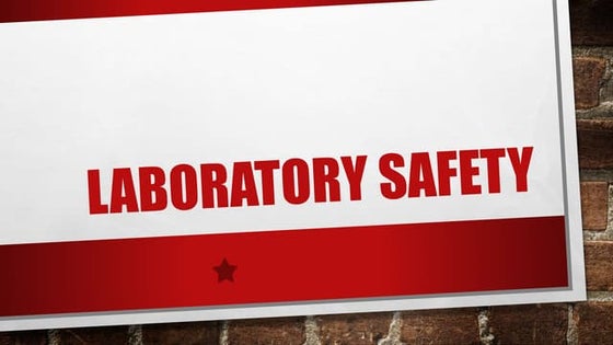 General Laboratory Safety | PDF | First Aid | Injuries