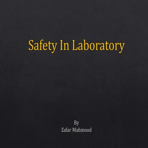 Laboratory safety | PPTX