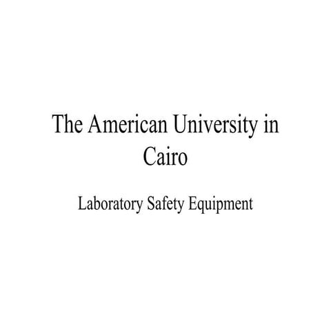 Laboratory important safety equipment .ppt