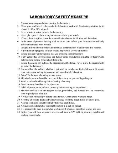 Lab safety dos and don | PDF