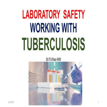 LABORATORY SAFETY WORKING WITH TUBERCULOSIS | PPTX