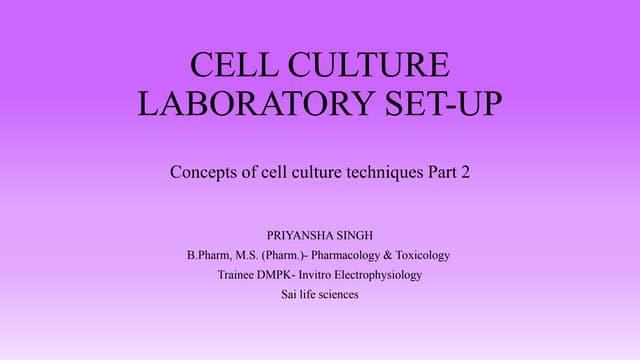Plant tissue culture laboratory | PPTX
