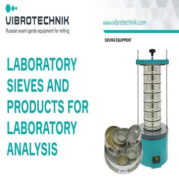 Laboratory sieves products for laboratory analysis - VIBROTECHNIK | PPT