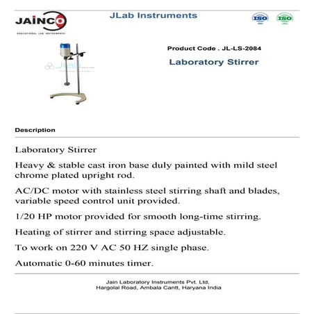 Laboratory stirrer | PDF