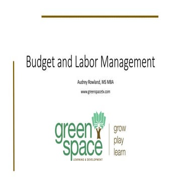 Labor & Budget Management | PPT