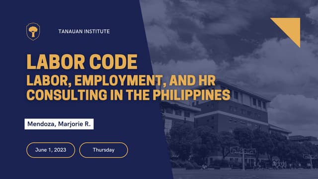 Conditions of employment in the Philippines .pptx