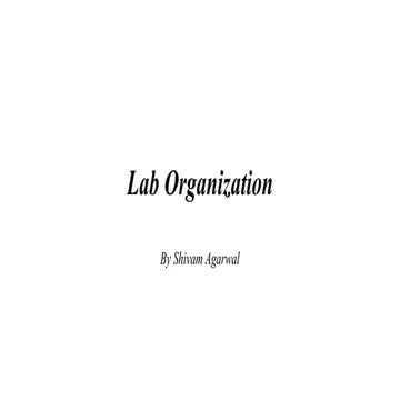 Lab Organization.pptx for new studying material | PPTX