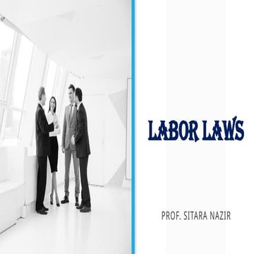 LABOR LAWS . MODULE-1.pptx pgdm hr specialization | PPTX