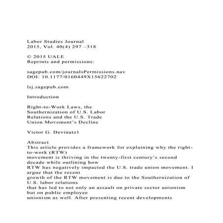 Labor Studies Journal2015, Vol. 40(4) 297 –318© 2015 UAL.docx