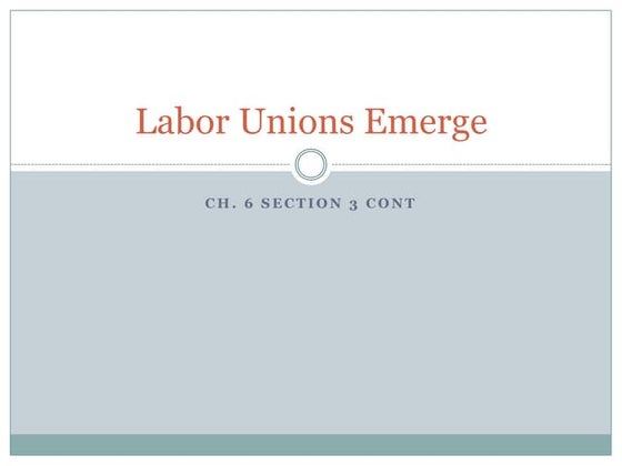 US Labor Movement | PPT