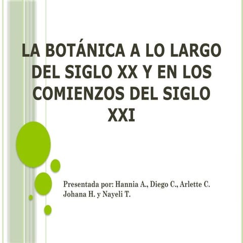 la botanica y su historia | PPT