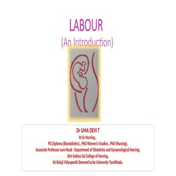 Understanding Labor: A Comprehensive Overview for Nursing Students | PPTX