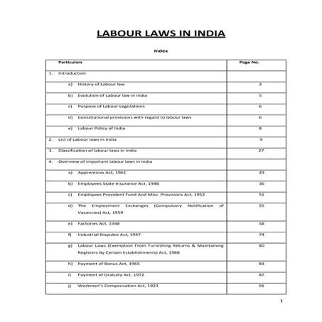 Labour act | PDF