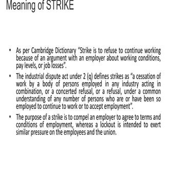 Types of strikes | PDF