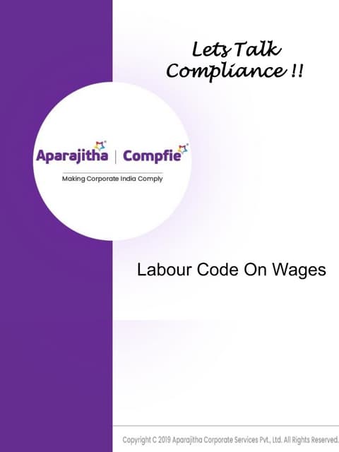 Factory compliance | Labour Law Compliance | Checklist | Aparajitha | PDF