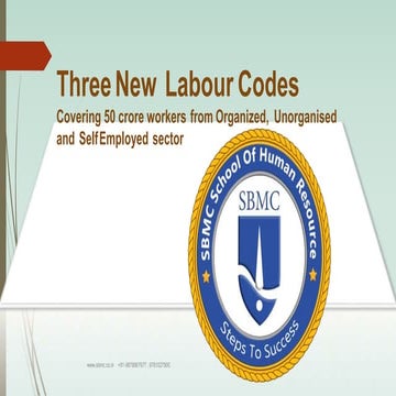 Labour code - 3 bills in details amendment to Labour Laws | PPT