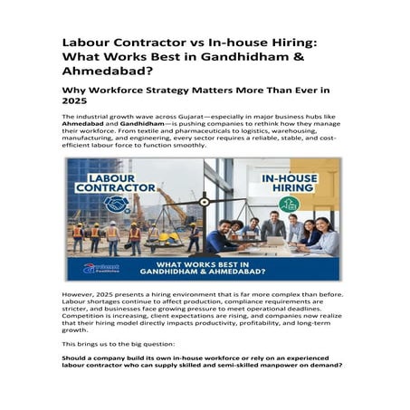 Labour Contractor vs In-house Hiring What Works Best in Gandhidham ...