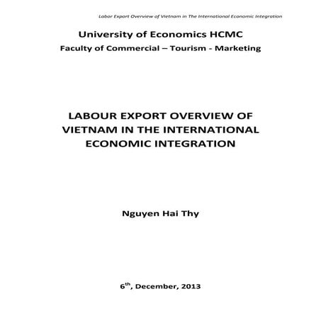 Labour export essay | PDF