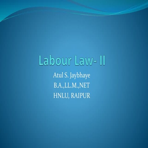 Labour law ii | PPTX