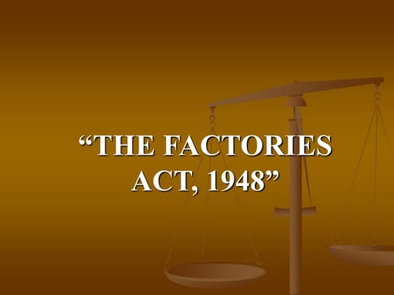 Factories and machinery act 1967 (fma 1967 | PPTX