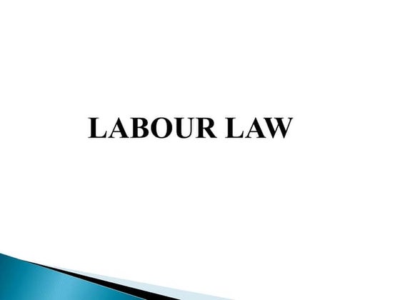 Introduction to Labour Laws | PPT