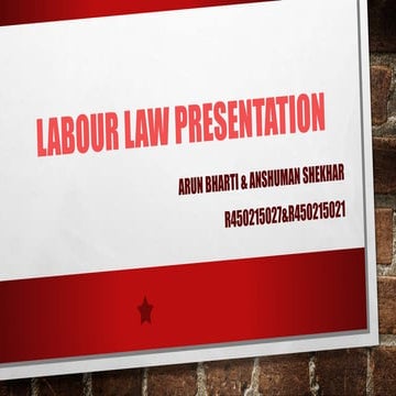Labour law presentation | PPTX