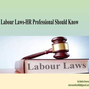 PPT on "Labour Laws in India" | PPSX