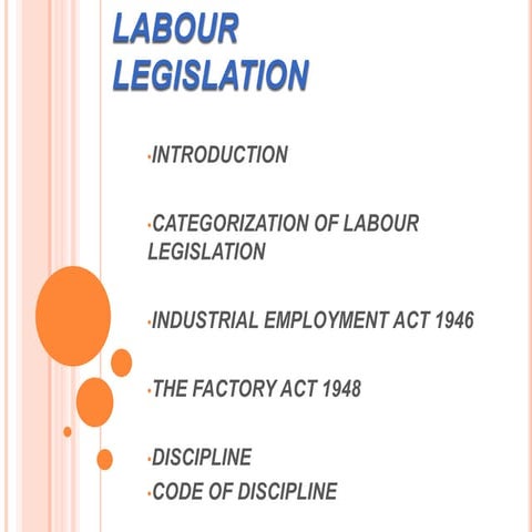 Labour legislation | PPTX