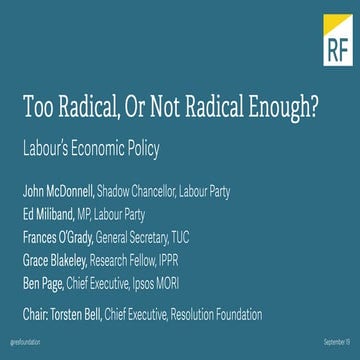 Too Radical, Or Not Radical Enough? Labour’s Economic Policy | PDF
