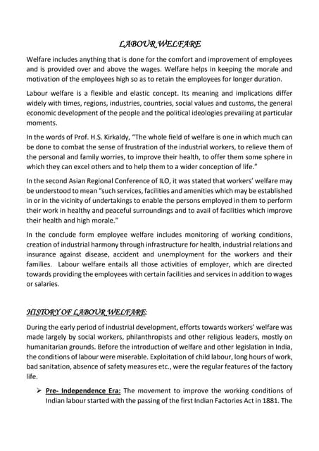 Duties of labour welfare officer | PPT | Human Resources | Business