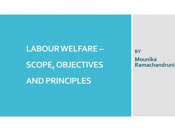 Duties of labour welfare officer | PPT