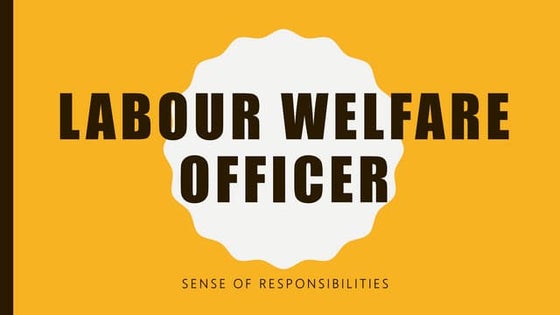 Labour welfare | PPT