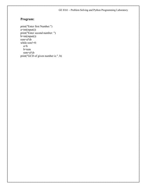 Python Lab Manual Program For Be First Semester All Department Pdf