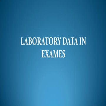 Labratory Data Ms 2021 Ppt