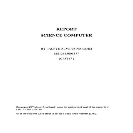 report on computer network. | PDF