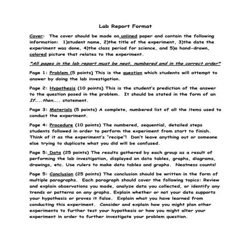 Lab Report Format | PDF