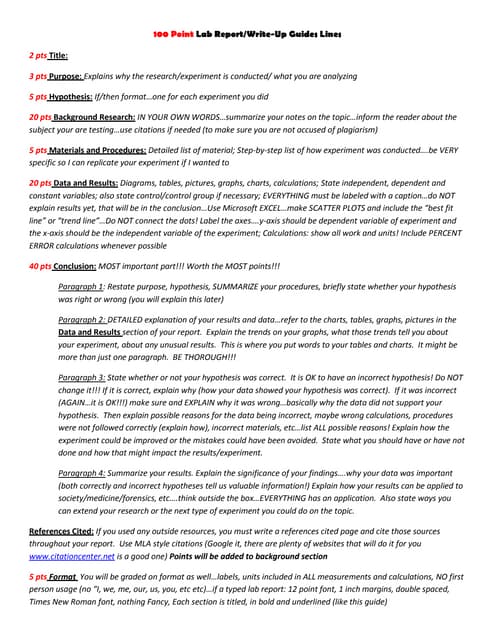 How to Write a Lab Report | PPTX