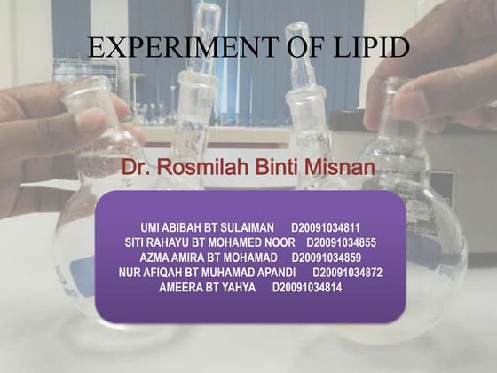 Qualitative and quantitative tests for lipids | PPT