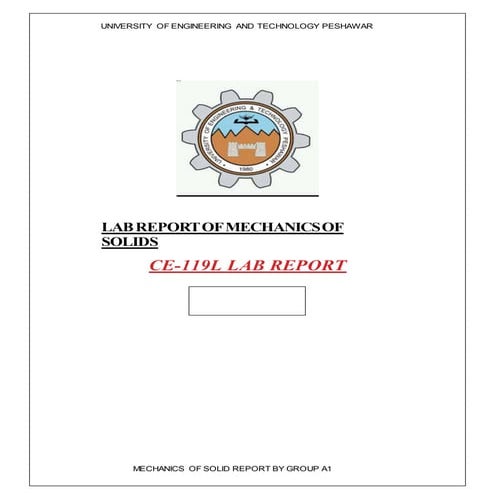 Mechanics of Solid experiments | DOCX