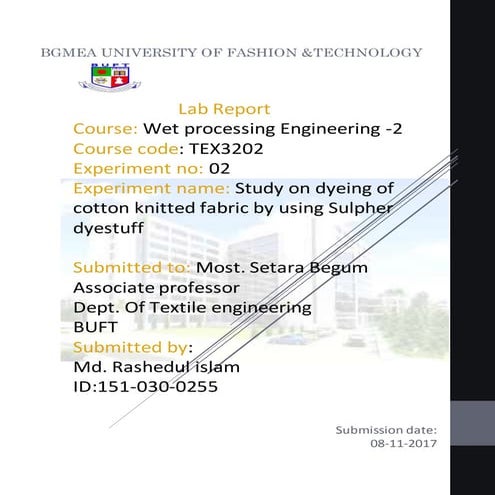 Lab report wet2 | PDF