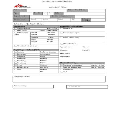 Lab request form erick | DOCX