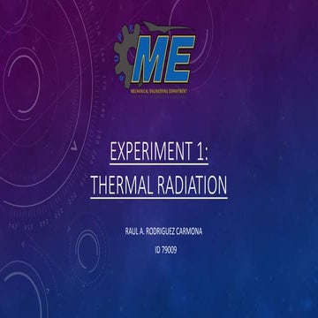 Lab results presentation thermal radiation | PPT