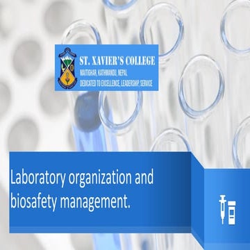 Labrotary Org. & Biosefty Management-Sony S..pptx