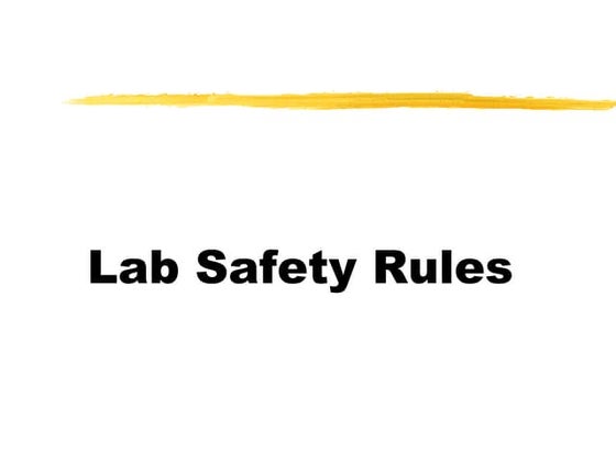 Science safety rules | PPTX