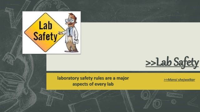 Laboratory safety | PPTX