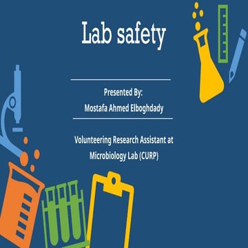 Lab safety general guide for lab specialist.pptx | Medical Health