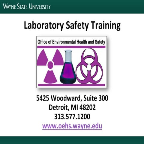 Wayne State University Laboratory Safety Training | PDF