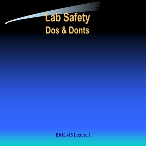 lab safety Lecture --- Three biosafety levels. | PDF